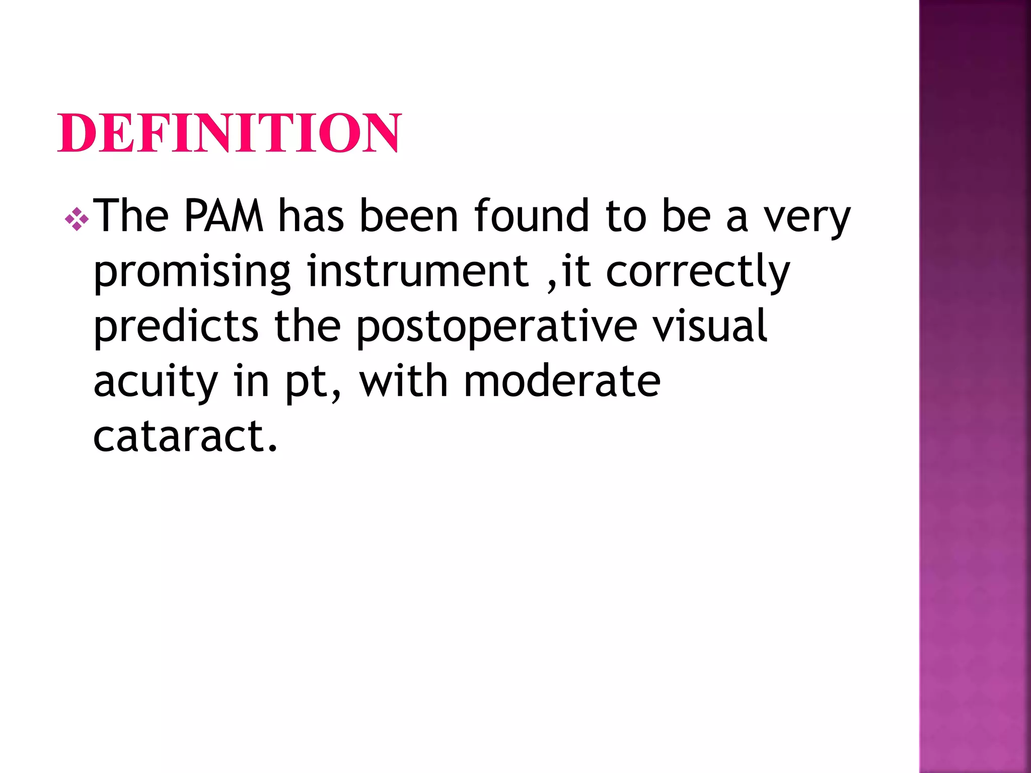 Potential acuity meter | PPTX