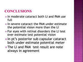 Potential acuity meter | PPTX