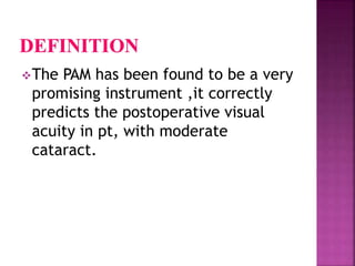 Potential acuity meter | PPTX