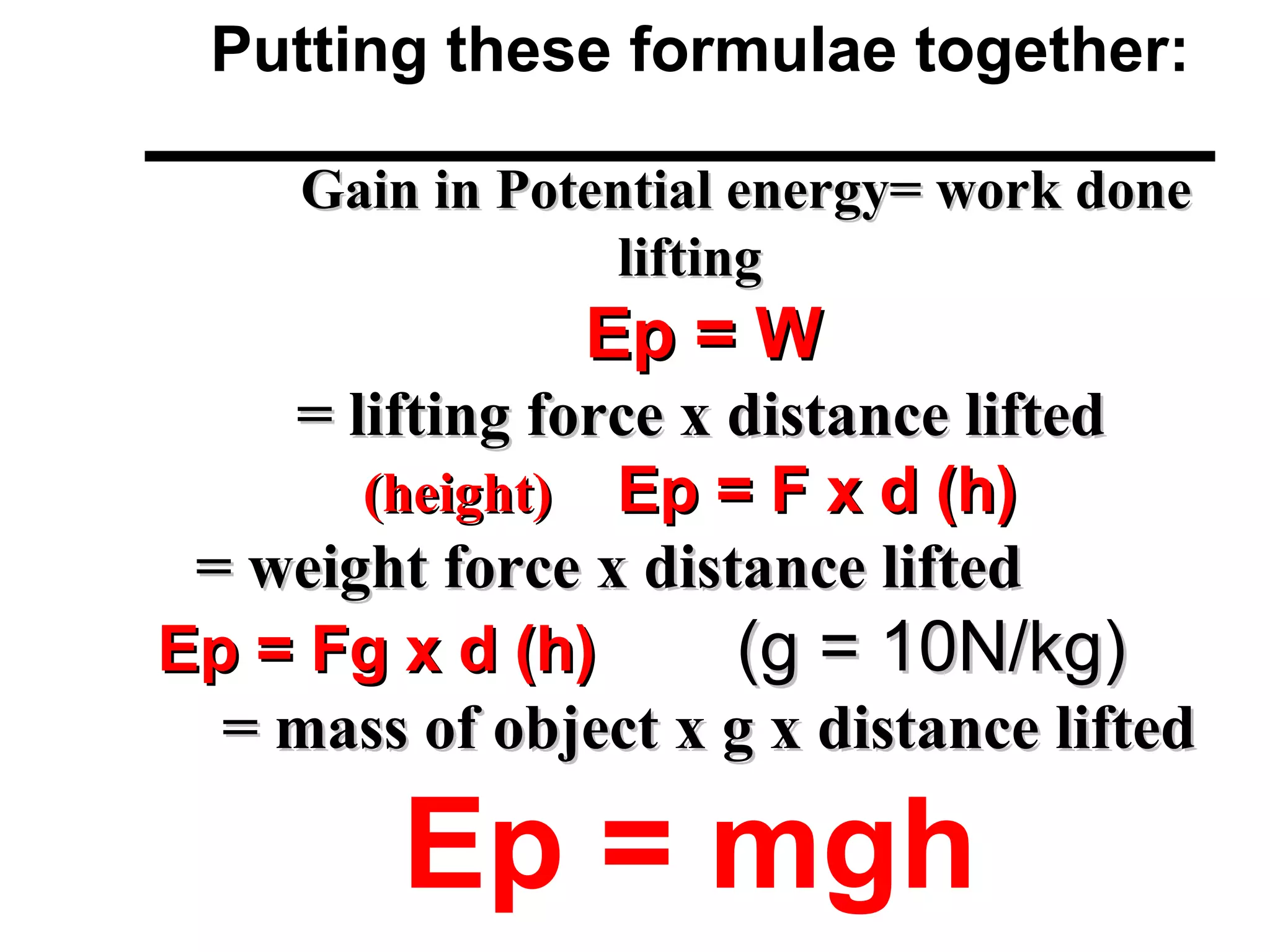 Potential and kinetic energy | PPT