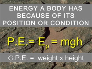 Potential and kinetic energy | PPT