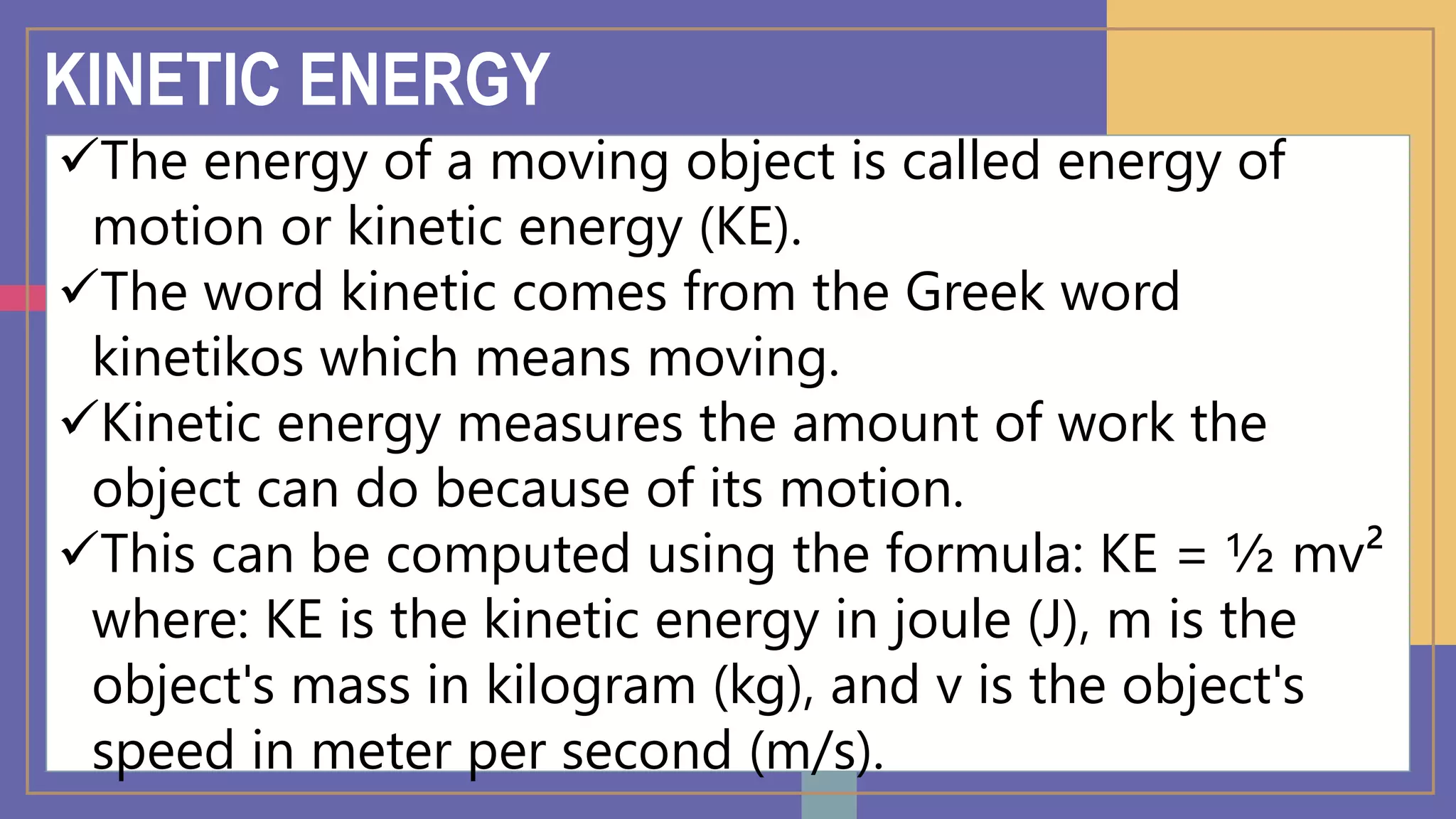 Potential and kinetic energy.pptx | Physics | Science