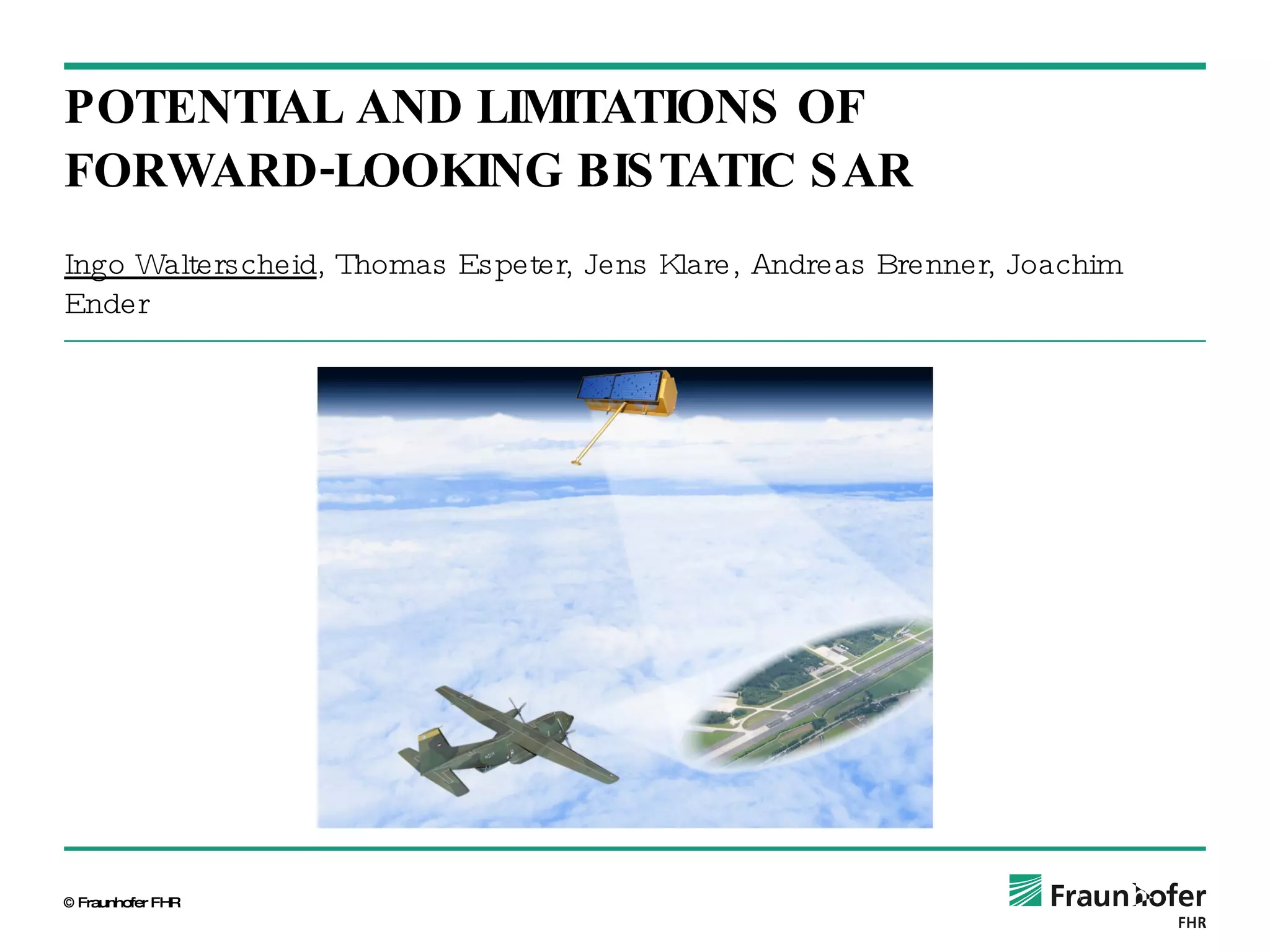 Mo4 L09 Potential And Limitations Of Forward Looking Bistatic Sar Ppt