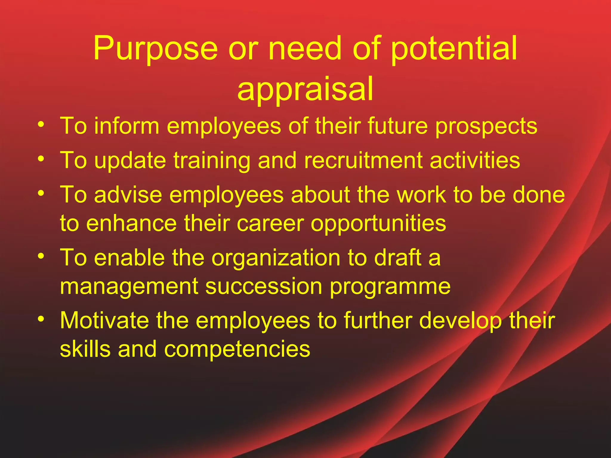 Potential appraisal | PPT