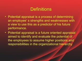 Potential appraisal | PPT