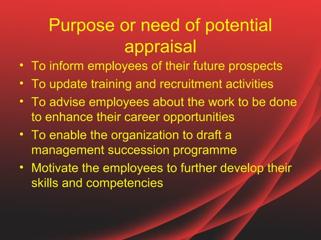 Potential appraisal | PPT