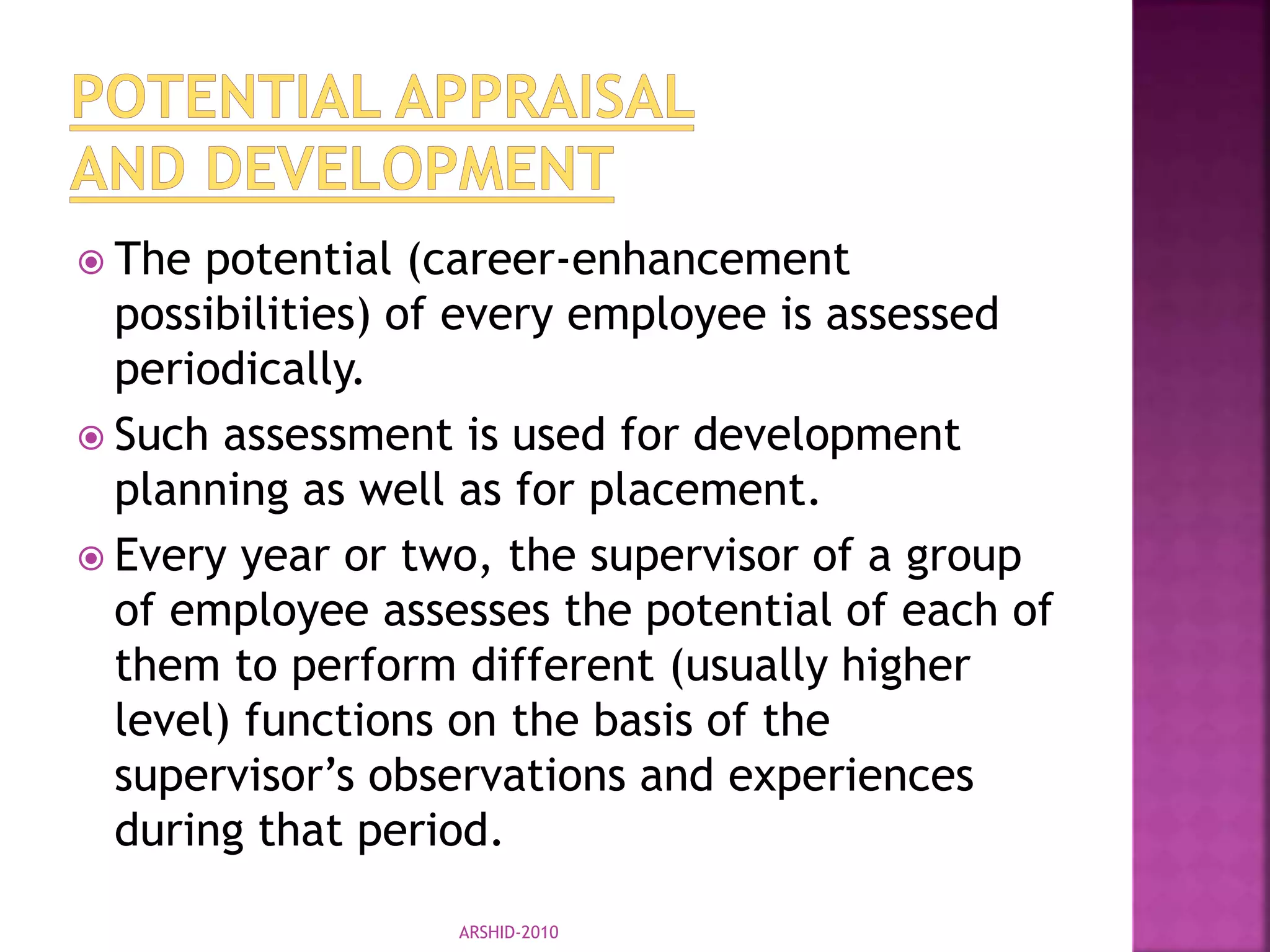 Potential appraisal | PPTX