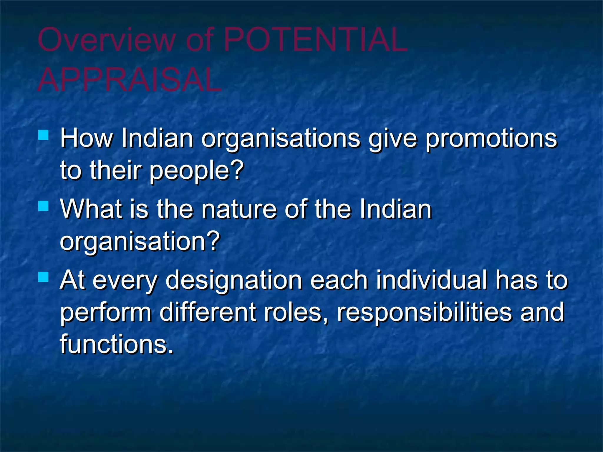 Potential appraisal | PPT | Free Download