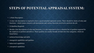 POTENTIAL APPRAISAL.ppt-1.pptx Bba Hrd 2 | PPT