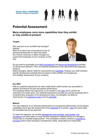 Potential assessment | PDF