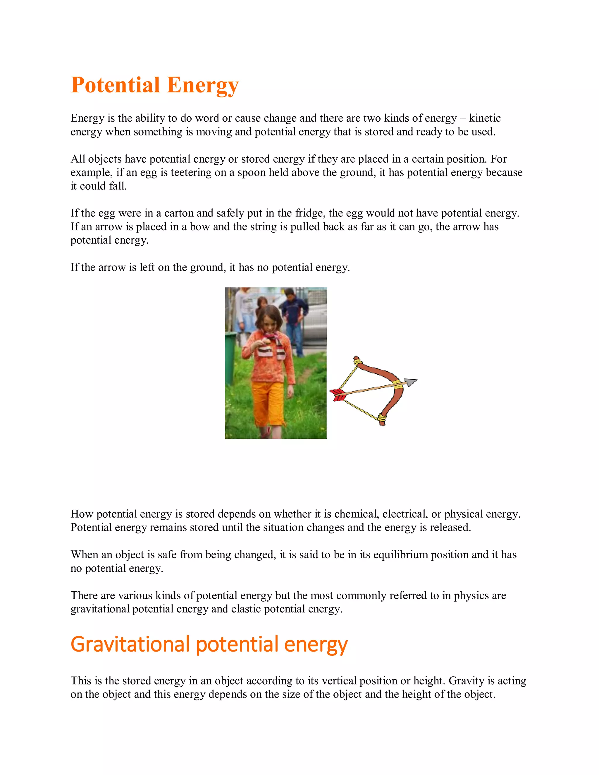 Potential energy | PDF | Physics | Science