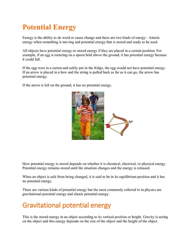 Potential energy | PDF | Physics | Science