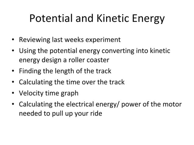 Potential Energy And Kinetic Energy | PPT