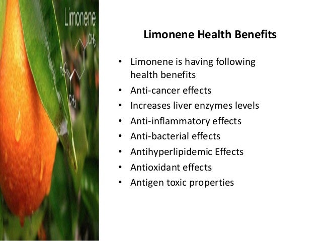 Potential health benefits of limonene