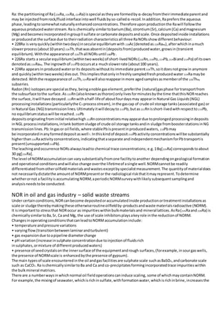 Potential health hazard associated with handling pipe used in oil and ...