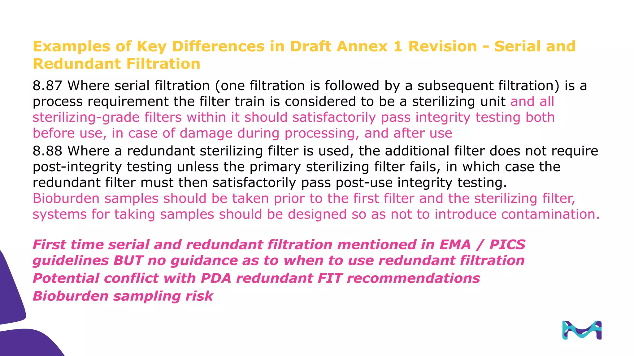 Potential Impact of Draft Annex 1 on Sterilizing Filtration | PDF