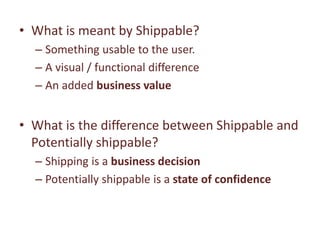 Potentially shippable increment | PPTX