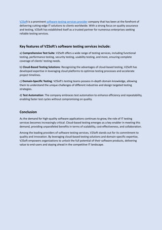Software Testing Services.pdf | Cloud Computing | Internet
