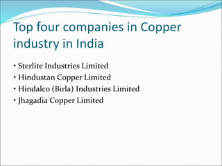 Potential of survival after entering the copper industry | PPT