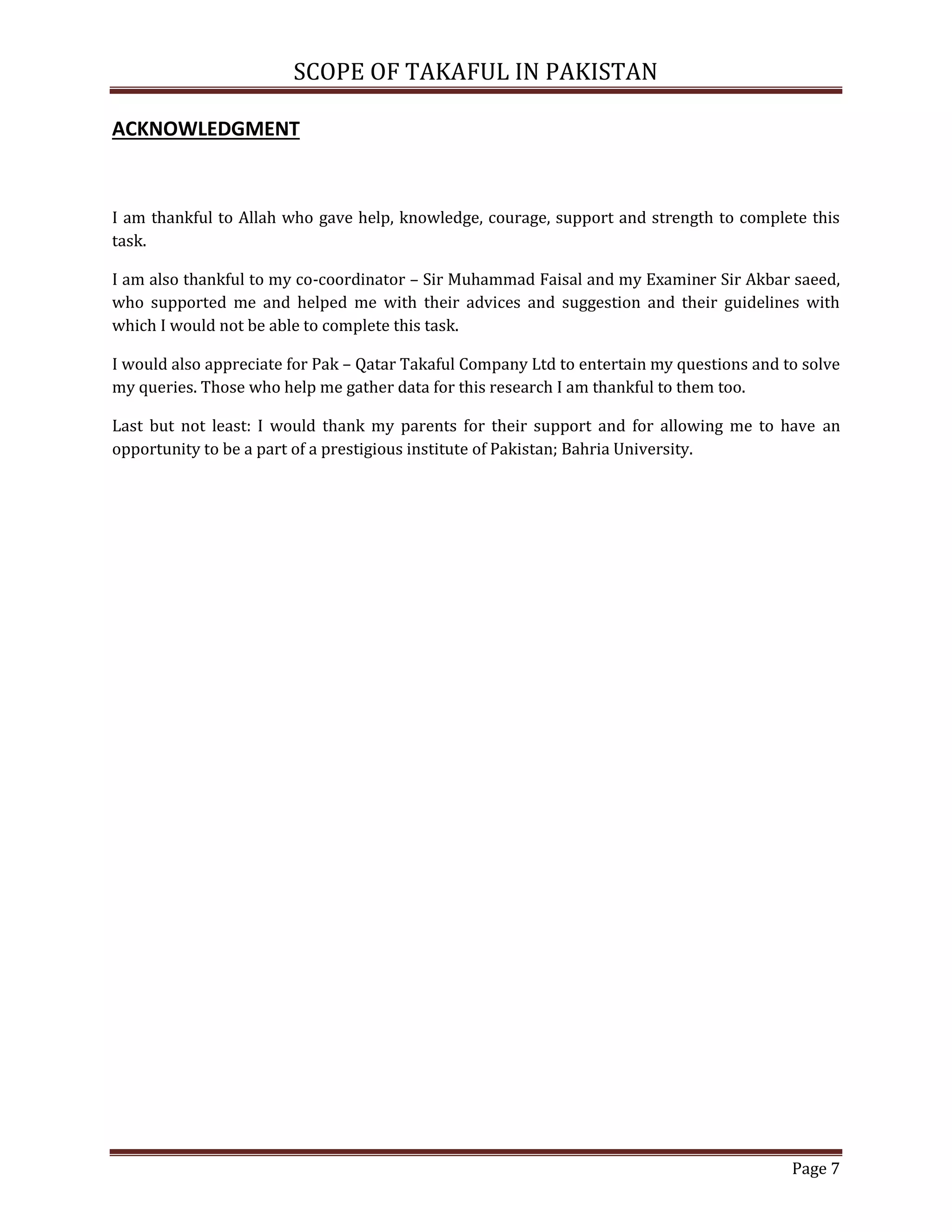 Potential of takaful in pakistan | PDF