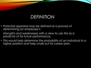 Potentials appraisal | PPT