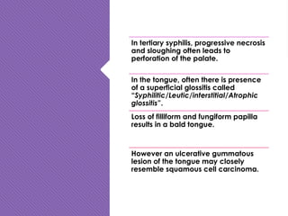 Oral Manifestation of Bacterial Manifestation- TUBERCULOSIS SYPHILIS ...