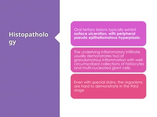 Oral Manifestation of Bacterial Manifestation- TUBERCULOSIS SYPHILIS ...