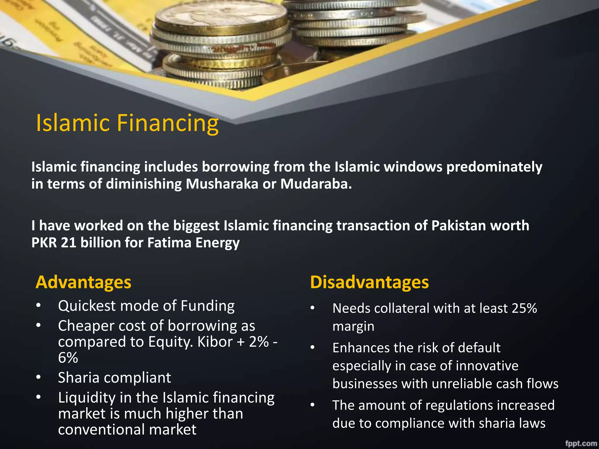 Potential sources of financing in pakistan | PPTX