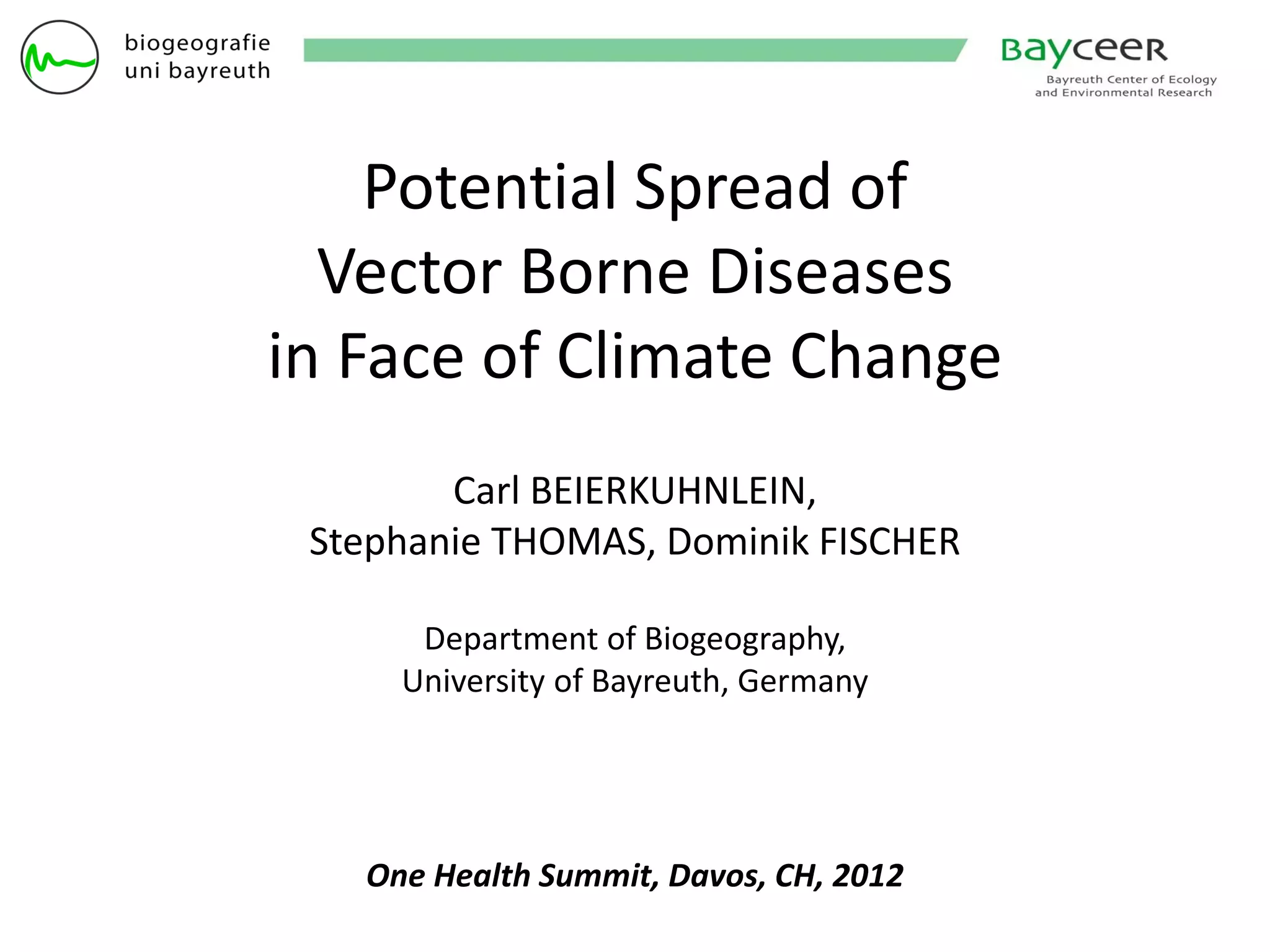 Potential Spread of Vector Borne Diseases in Face of Climate Change | PDF