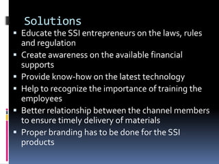 Potentials, prospects and problems of ssi | PPTX