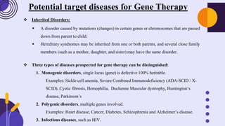 POTENTIAL TARGET DISEASES FOR GENE THERAPY SOURAV.pptx