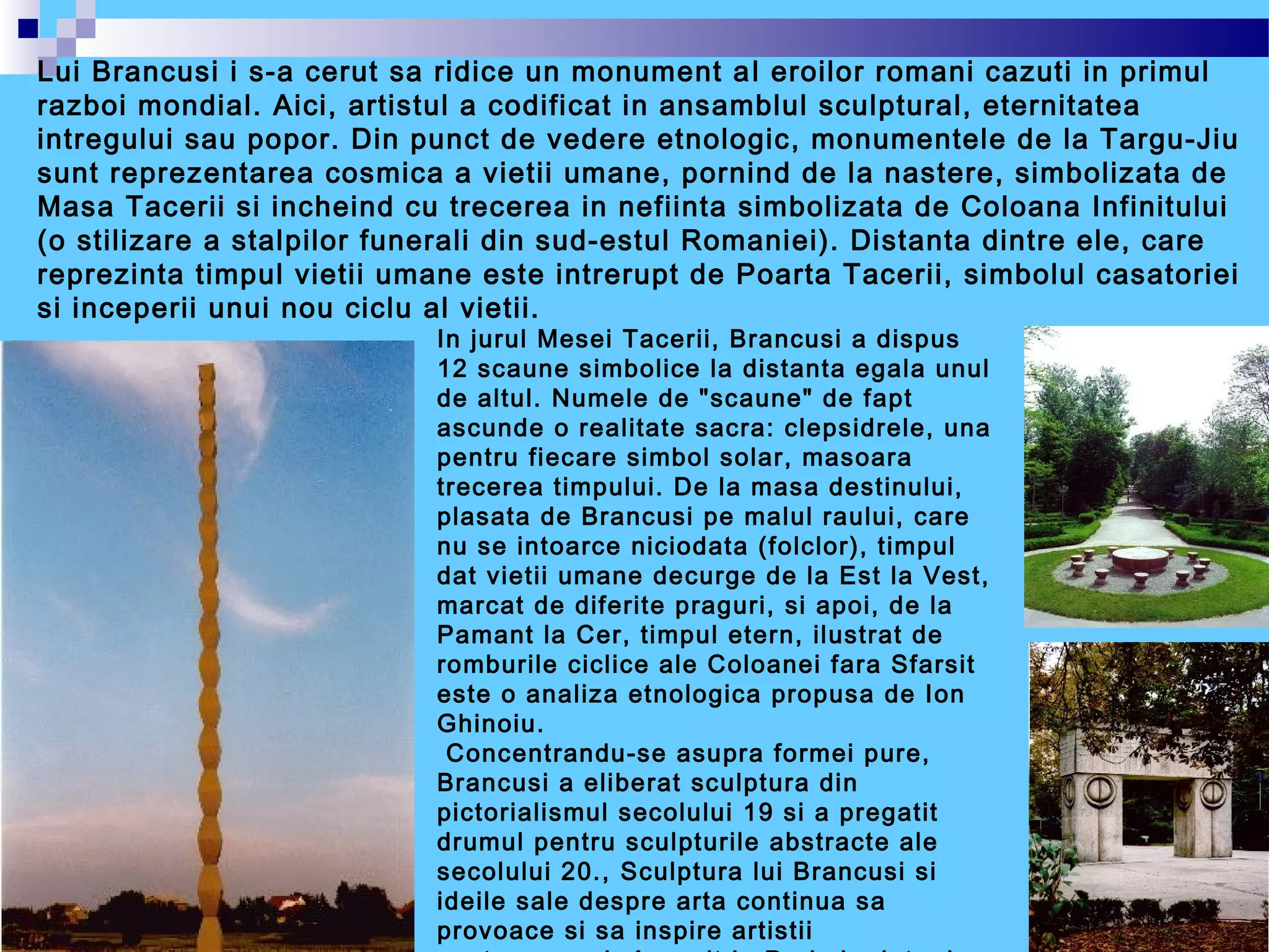 Potential turistic al orasului tg jiu gorj | PPT