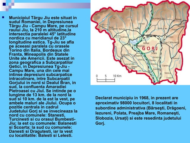 Potential turistic al orasului tg jiu gorj | PPT