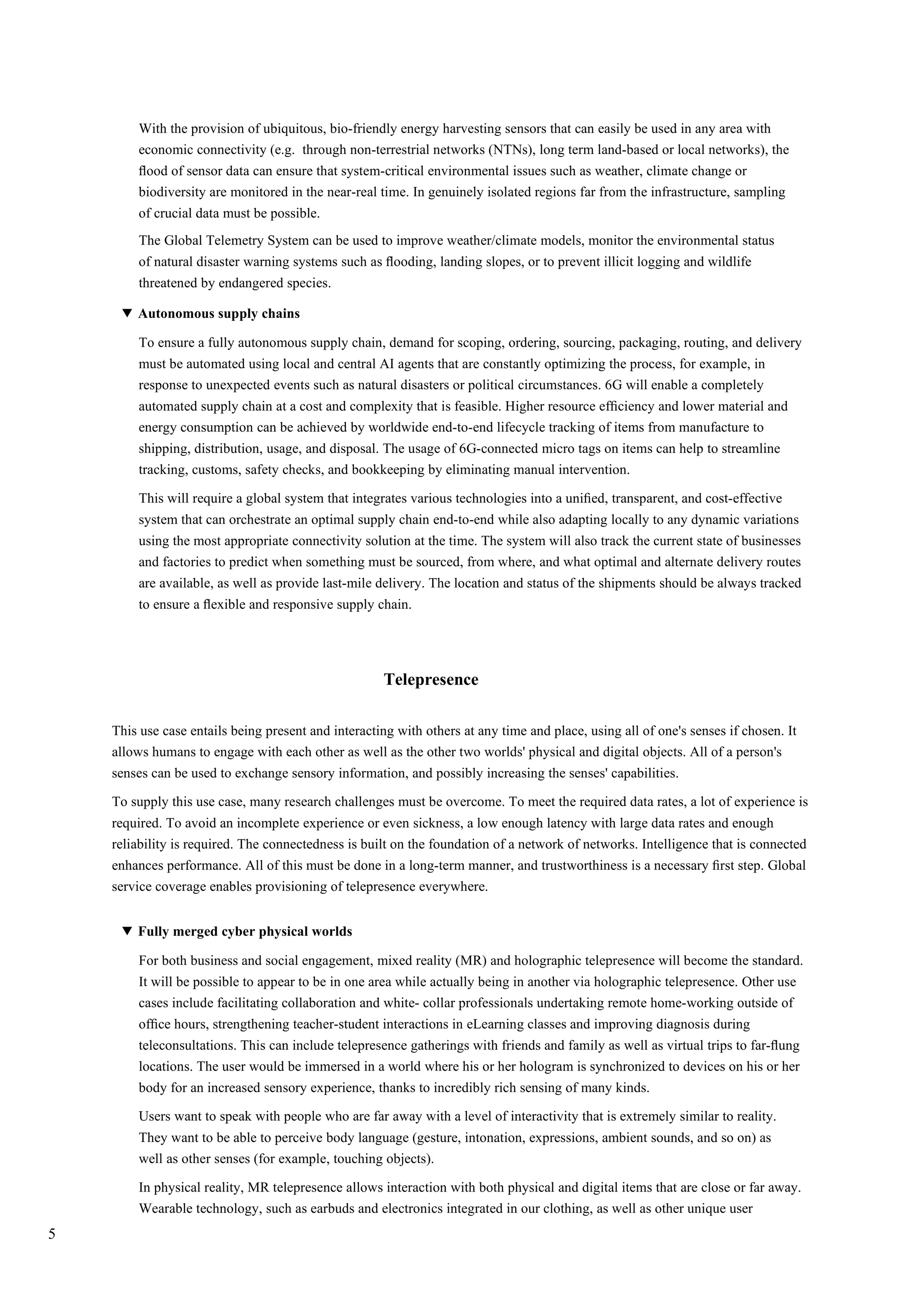 6G: Potential Use Cases and Enabling Technologies | PDF