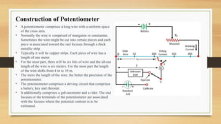 potentiometer as an measuring instrument | PPTX