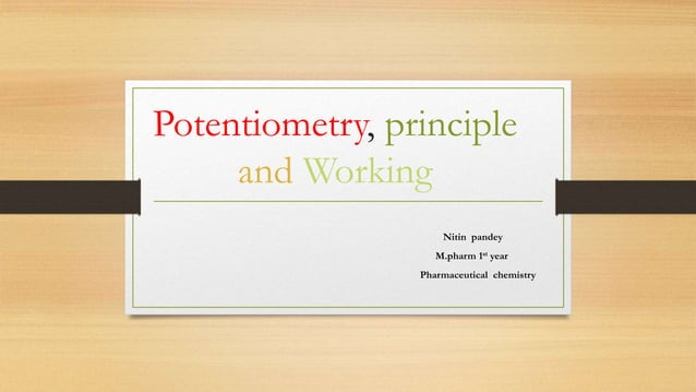 potentiometric titration ^.pptx | Chemistry | Science