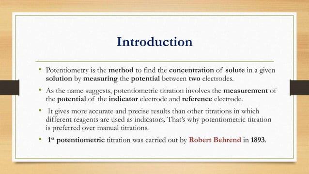 potentiometric titration ^.pptx | Chemistry | Science