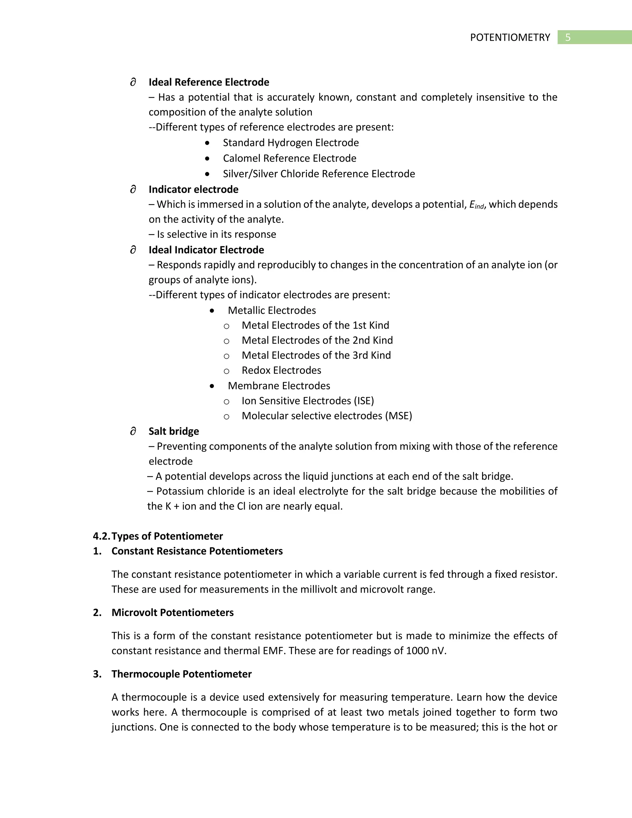 Potentiometry | DOCX