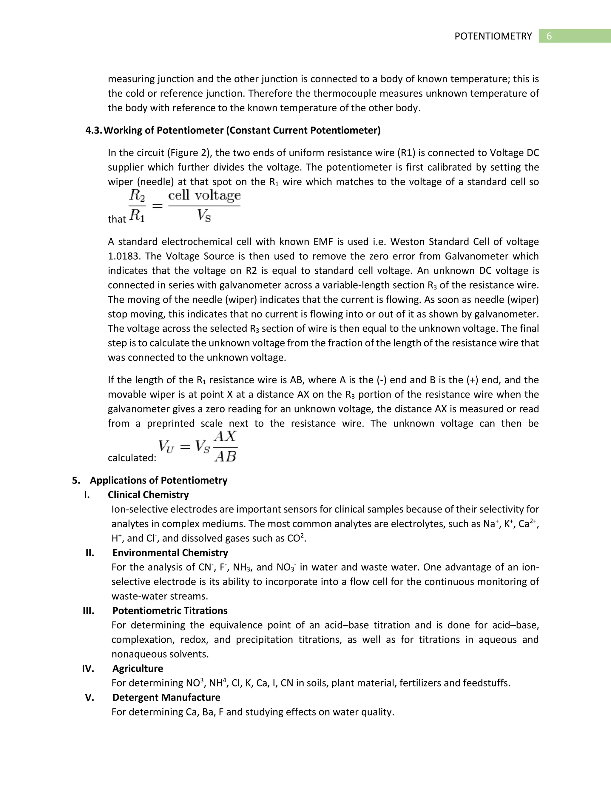 Potentiometry | DOCX