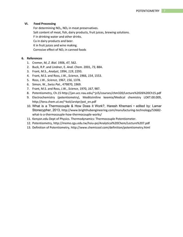 Potentiometry | DOCX