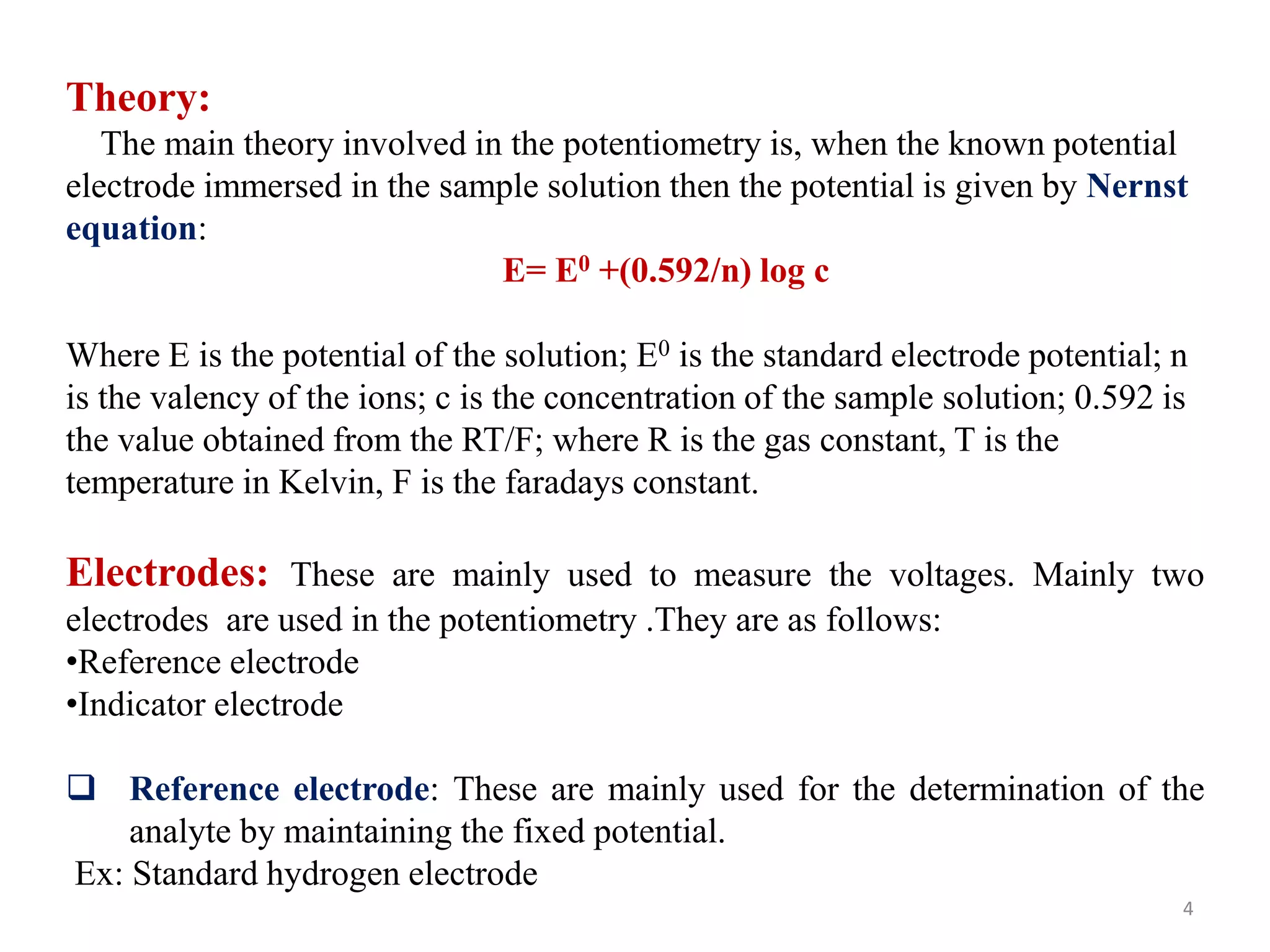 Potentiometry | PPTX