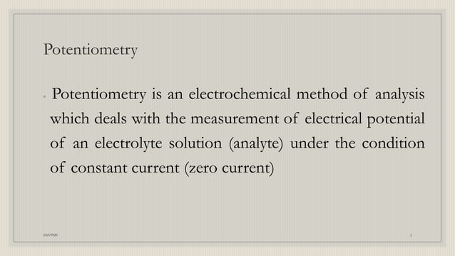 Potentiometry | PPT