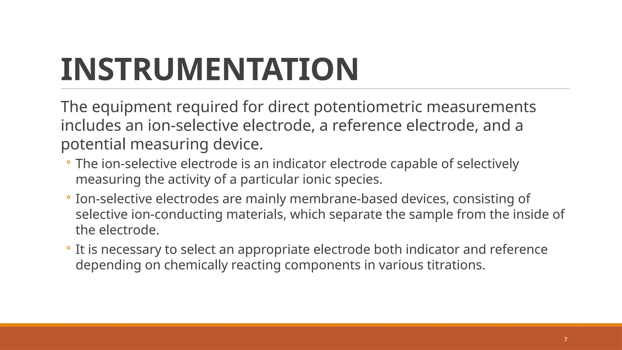 Potentiometry in Instrumental Analytical Chemistry | PPTX