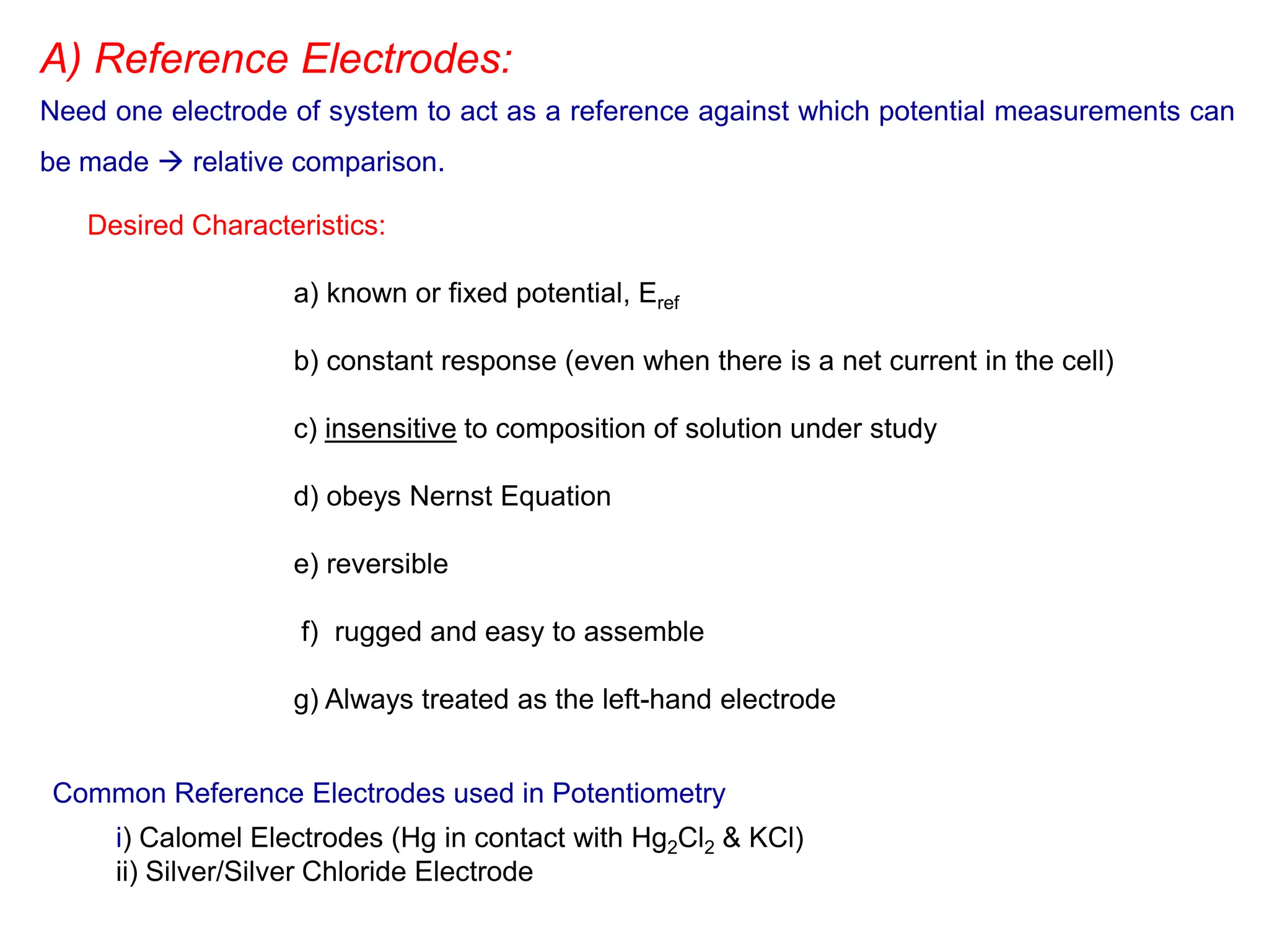 potentiometry, Basic components,based on measurement of the potential ...