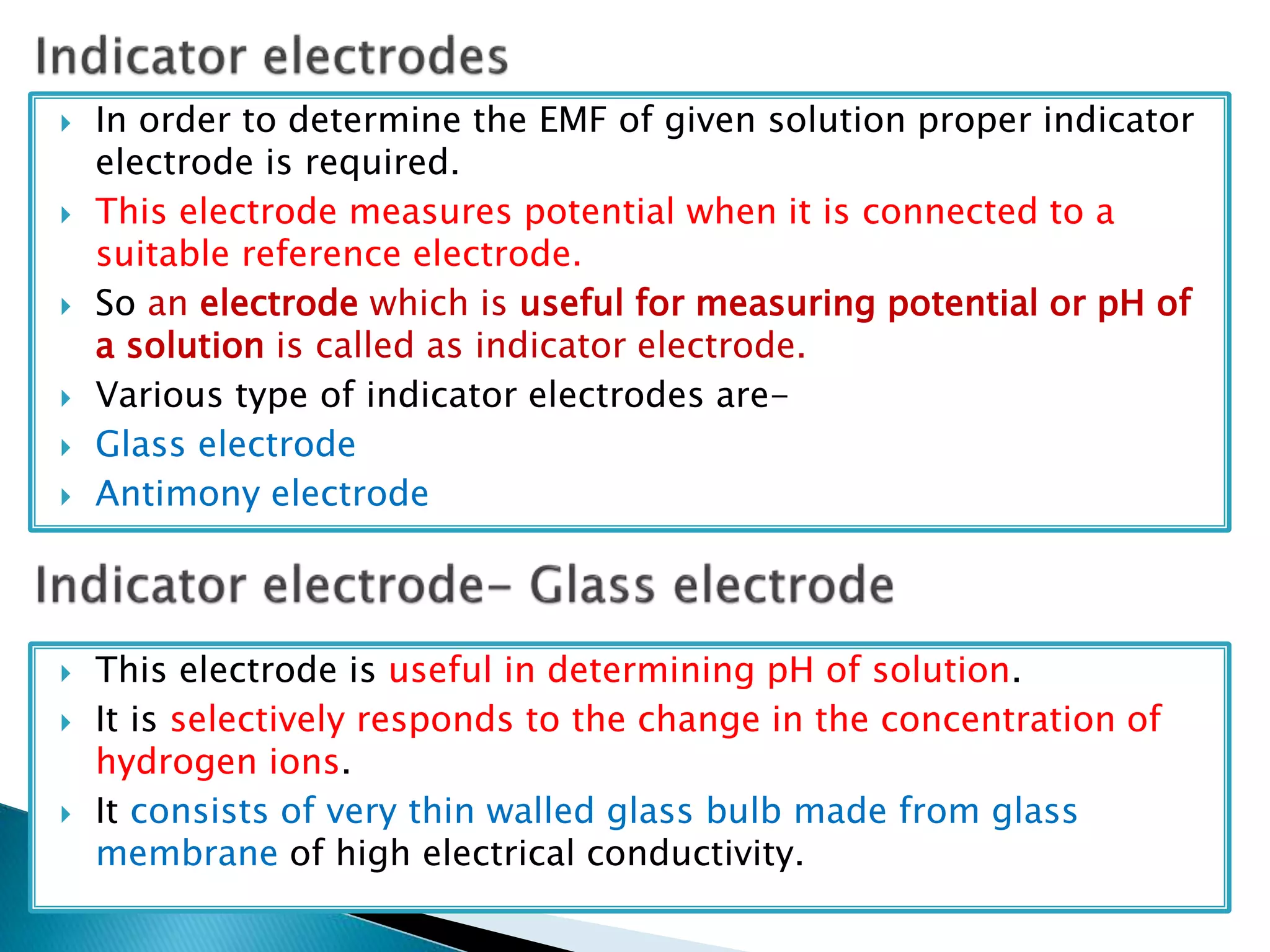 Potentiometry Electrochemical Cell Construction And Working Of