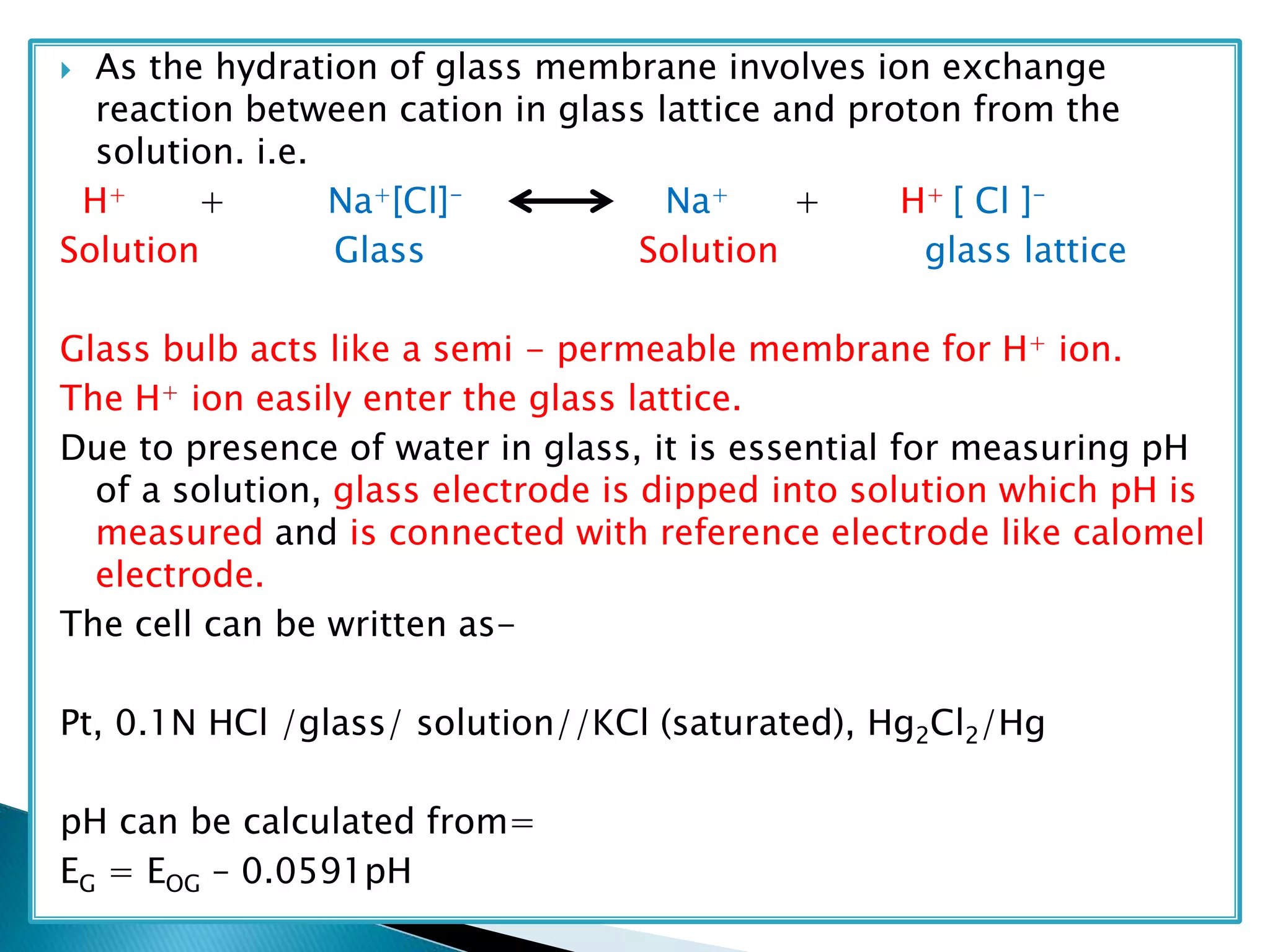 Potentiometry, Electrochemical cell, construction and working of ...
