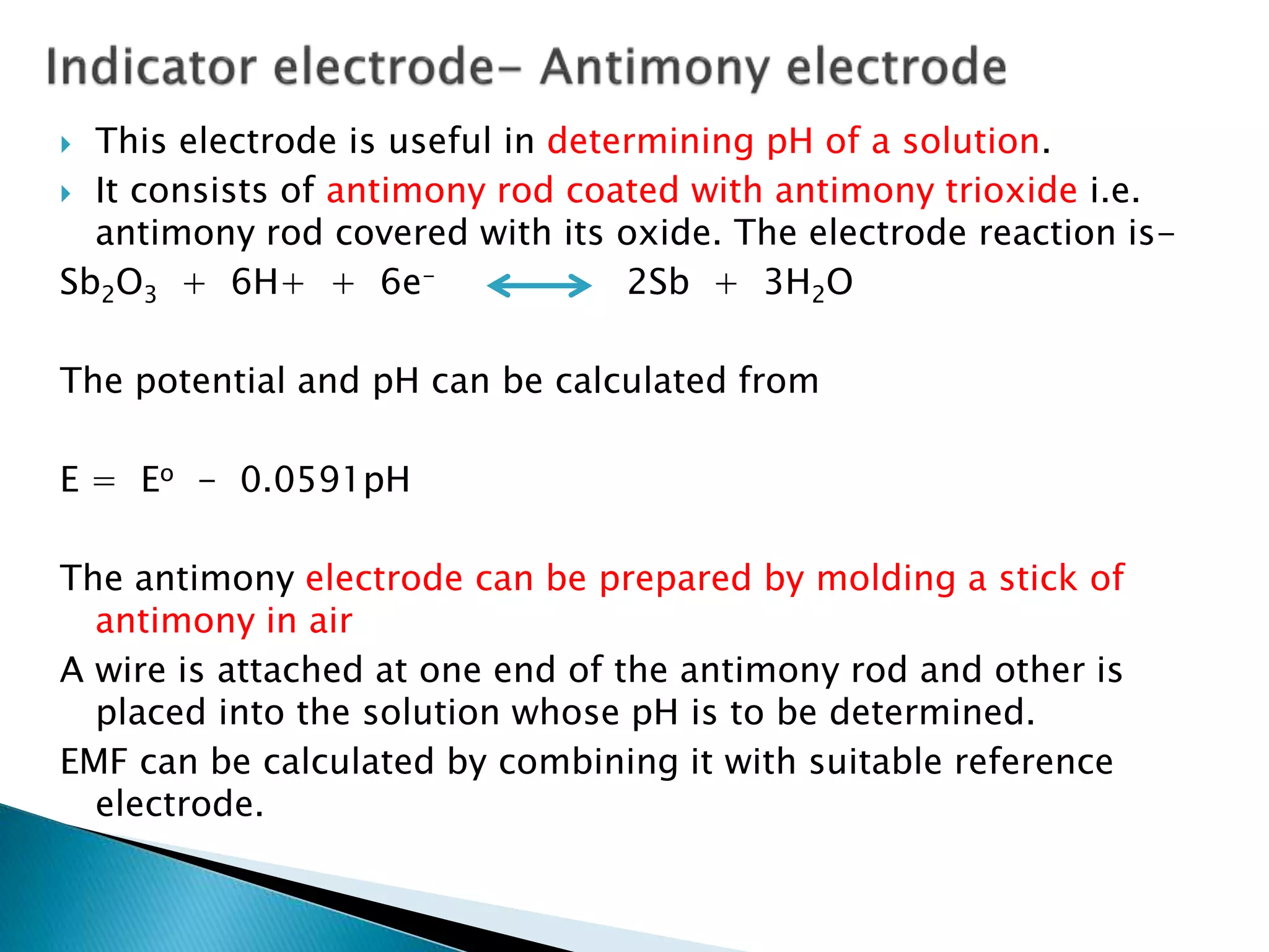 Potentiometry Electrochemical Cell Construction And Working Of