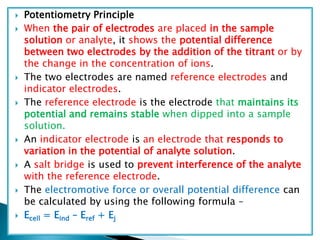 Potentiometry, Electrochemical cell, construction and working of ...