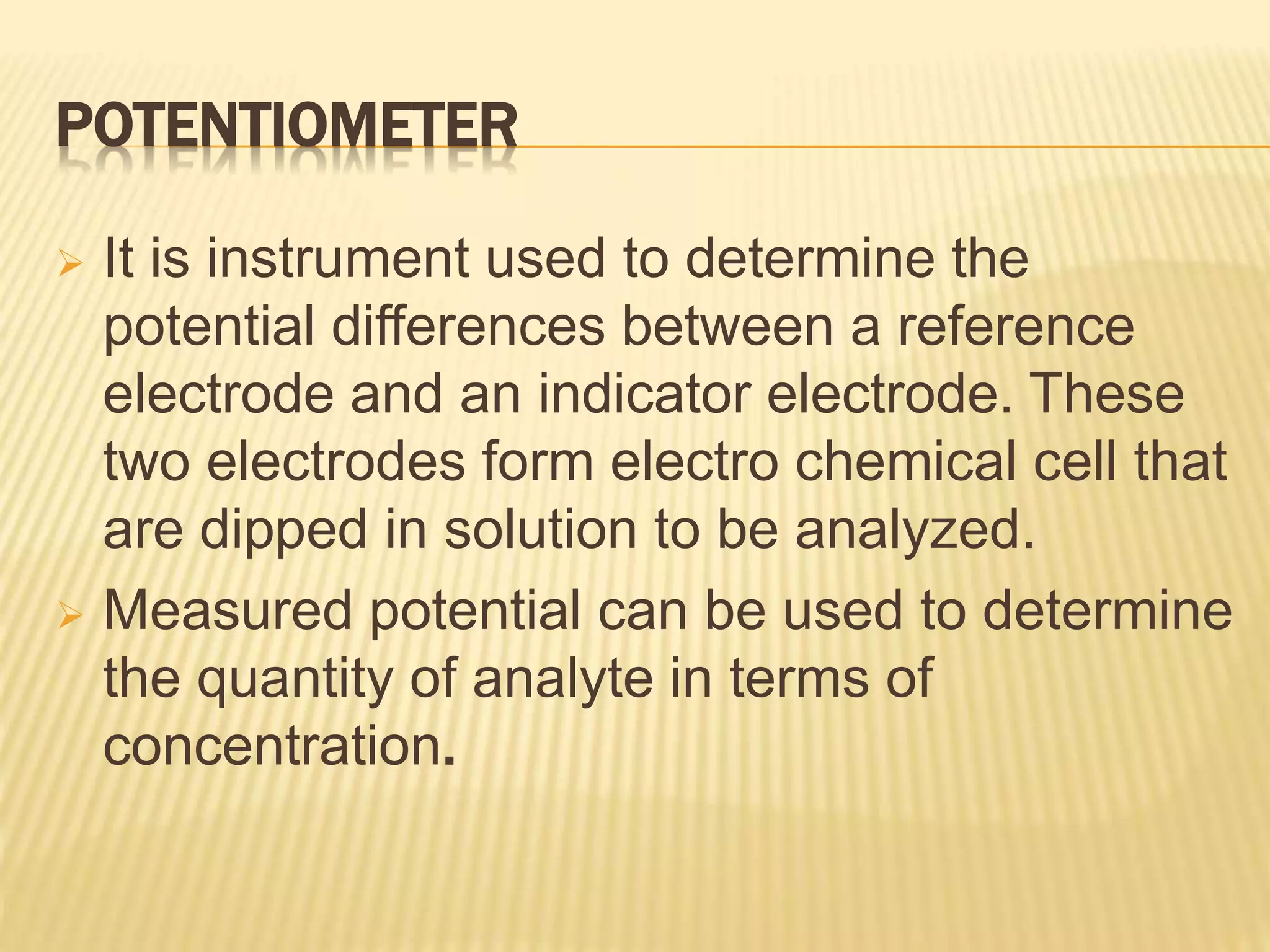 Potentiometry titration | PPTX