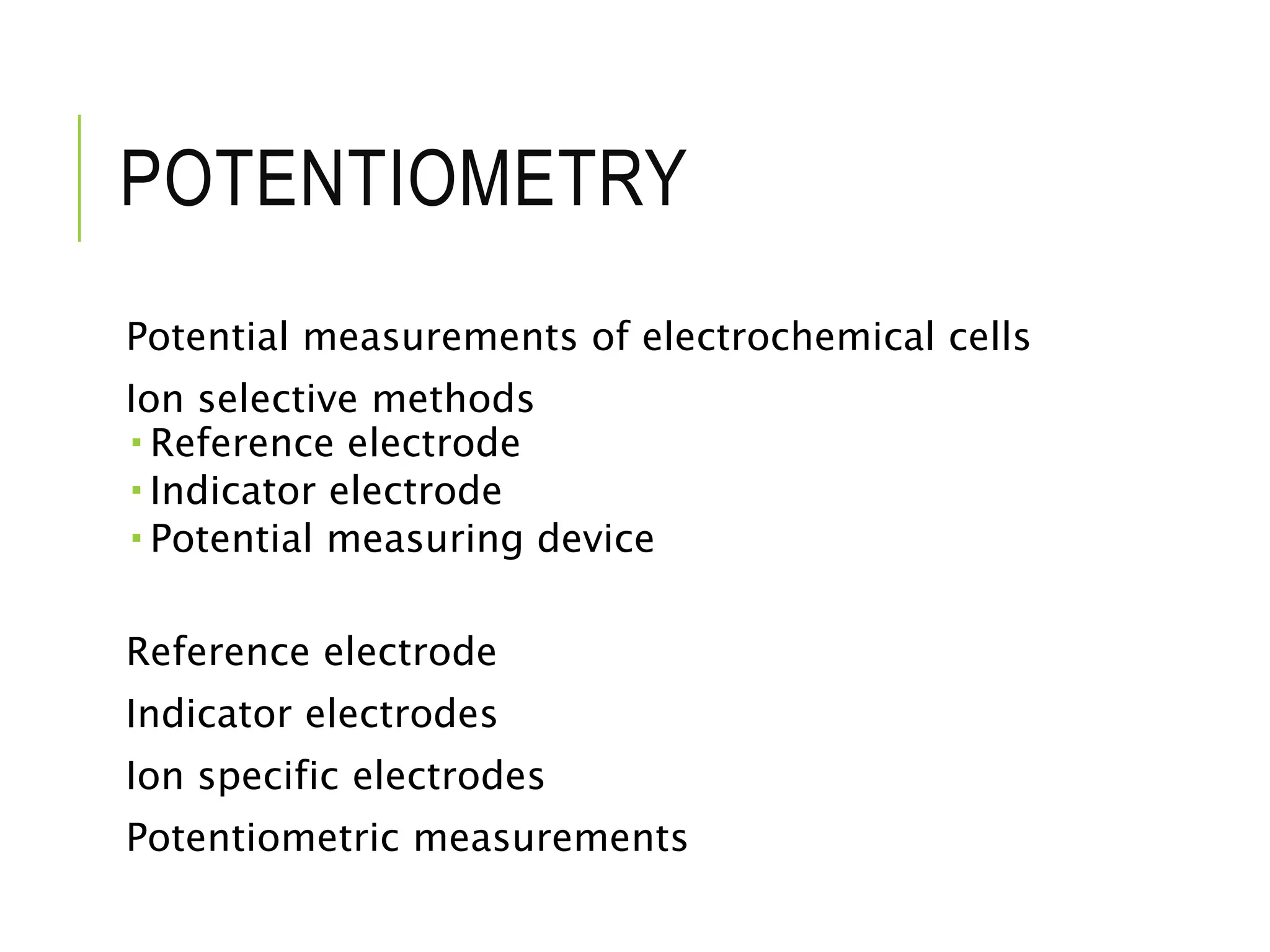 Potentiometry titration- Pharmaceutcal Analysis | PPTX